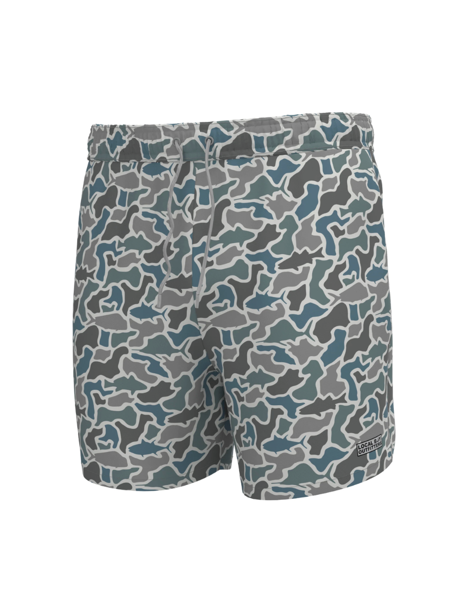 Local Boy | Bayview Swim Trunks - Fish Camo