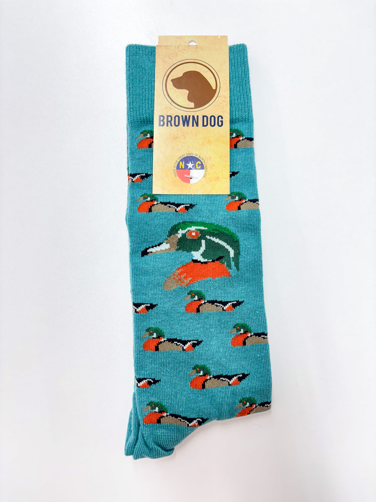 Brown Dog Hosiery | Wood Duck - Teal | Jincy's Southern Exchange