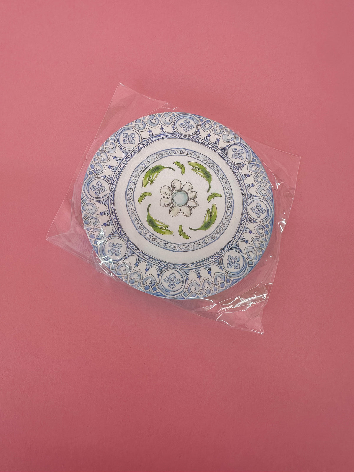 Rosanne Beck | Round Coaster - Blue Garden Party Plate