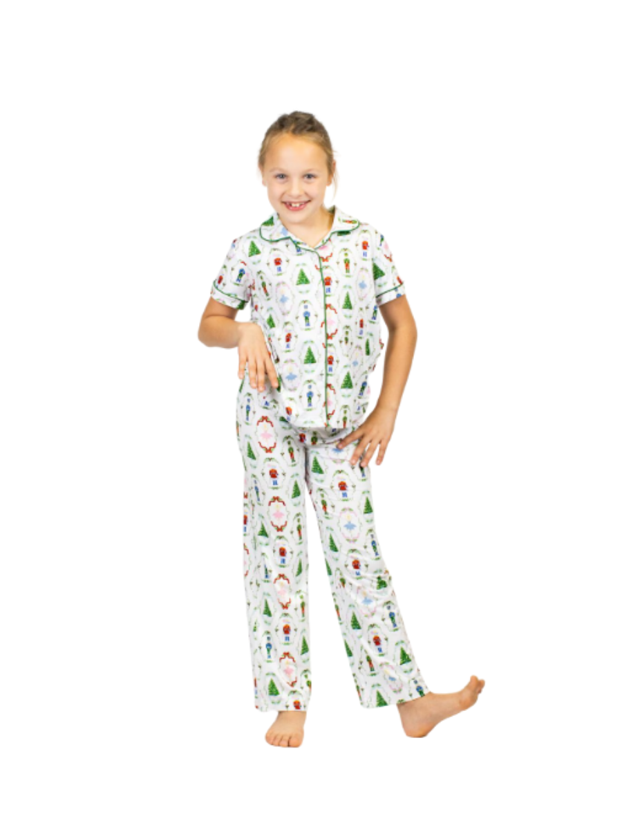 YOUTH Nutcracker Waltz Sleep Pants Set - White | Jincy's Southern Exchange