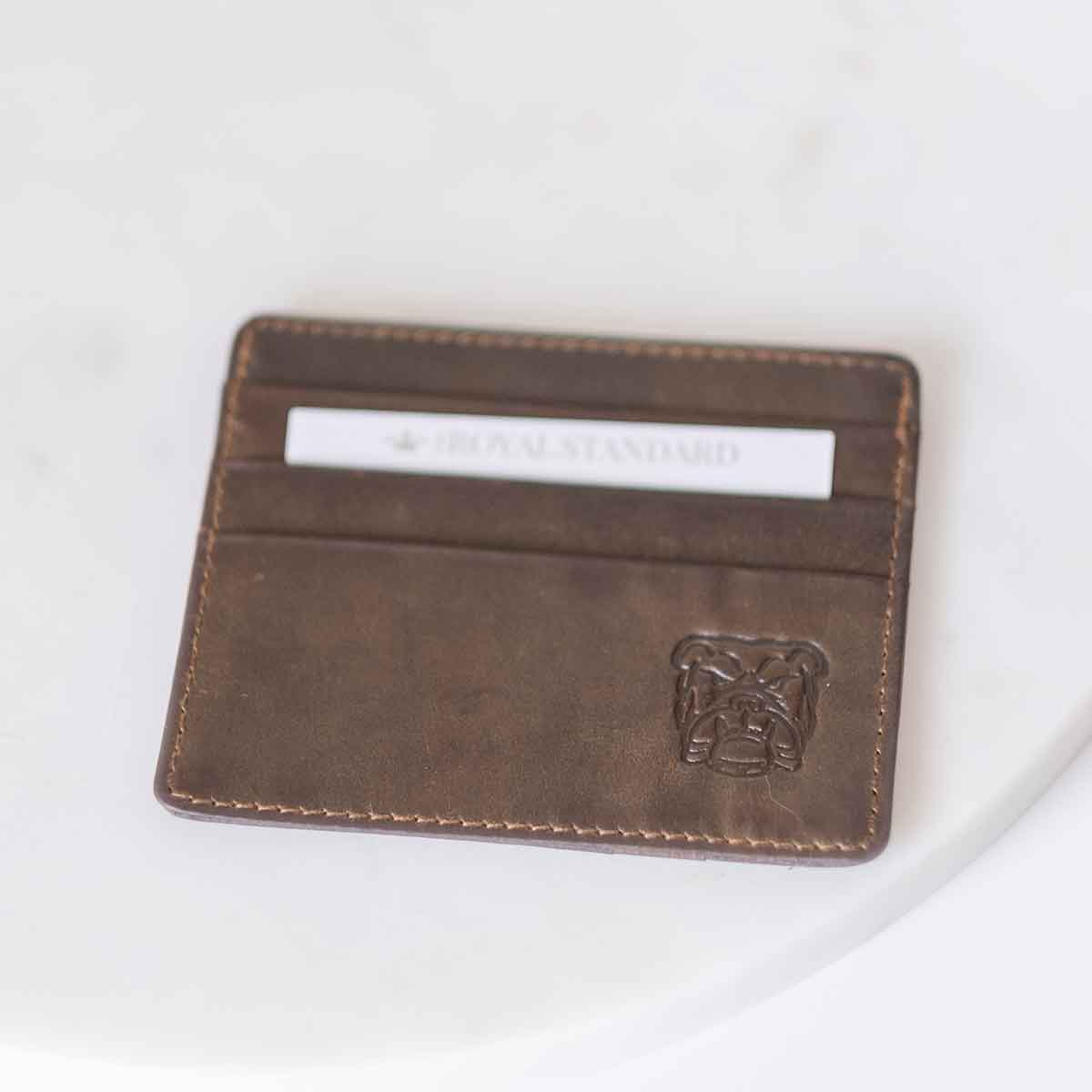 Bulldog Leather Embossed Slim Wallet | Jincy's Southern Exchange